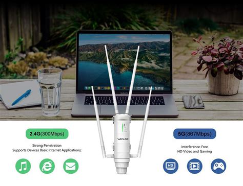 WAVLINK AC High Power Dual Band Outdoor Weatherproof WiFi Range Extender Wireless Access