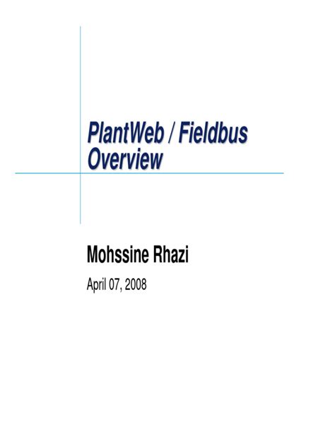 Fieldbus Overview Pdf Instrumentation Computing