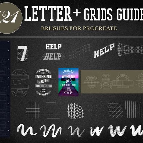 Lettering Grids For Procreate Lettering Grid Procreate Etsy