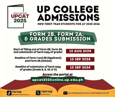 Upcat Upcat 2025 Form 2b Form 2a And Grades Submission Please Take Note Of These Important