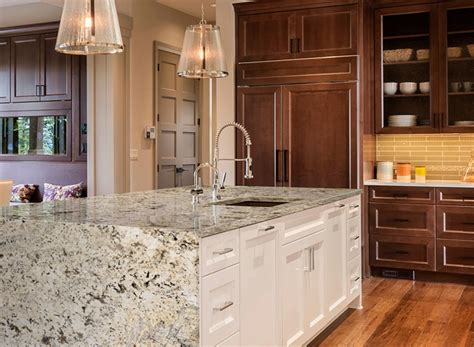 Cherry Cabinets With Light Quartz Countertops Countertops Ideas
