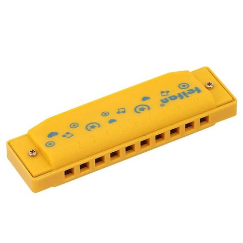 Губная гармошка, 10 отверстий, забавный музыкальный инструмент, игрушка ...