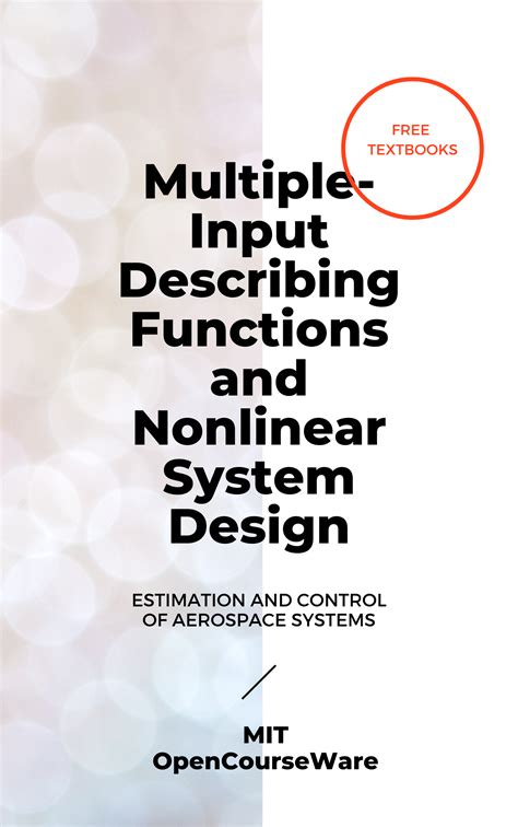 Free Online Textbook Estimation And Control Of Aerospace Systems Multiple Input Describing