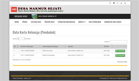 Podes Web Portal Desa Responsive Dengan Php Dan Mysql Phpmucom Mudahnya Belajar Coding