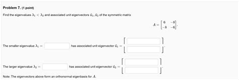 Solved Find The Eigenvalues λ1