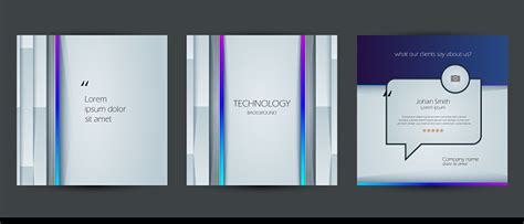 첨단 정보 기술 미래 혁신 데이터 보안의 개념 회색 인스타그램 소셜 미디어 게시물 배경 견적 말풍선 고객 평가 또는 고객 피드백이 있는 템플릿입니다 소셜 미디어 템플릿에