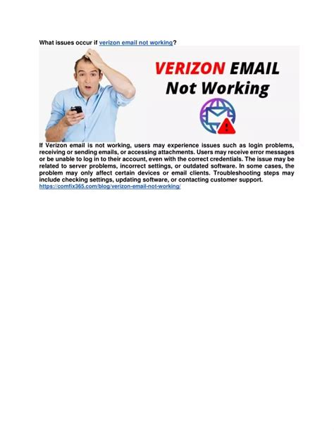 Ppt What Issues Occur If Verizon Email Not Working Powerpoint