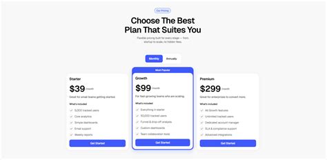 Pricing Plan Section Design Inspiration Prestige