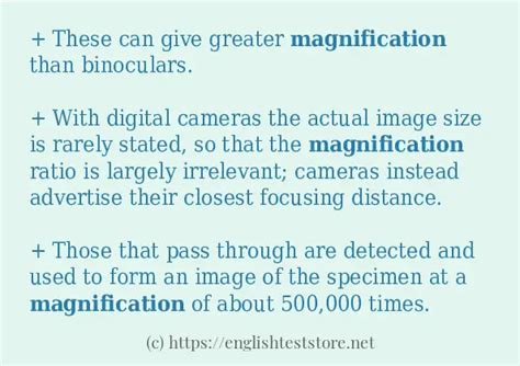 Magnification Sentence Examples Englishteststore Blog