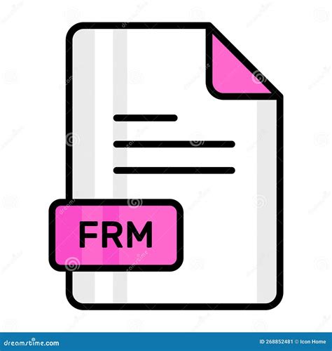An Amazing Vector Icon Of FRM File Editable Design Stock Vector