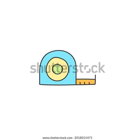 Construction Measurement Measuring Tape Tool Icon Stock Vector Royalty Free 2018015471