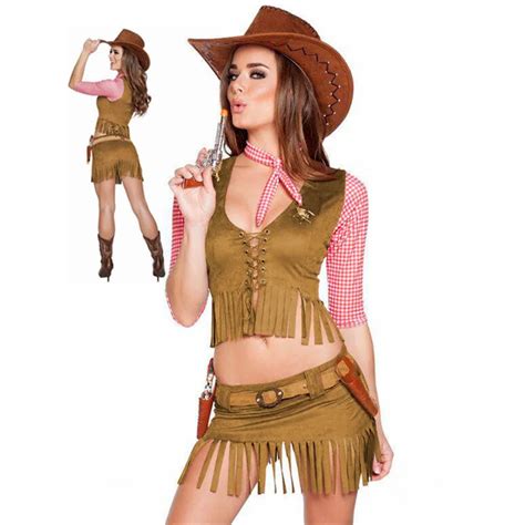 Disfraz Sexy De Vaquera Para Mujer Adulta Traje De Vaquero Para Fiesta De Halloween Vestido