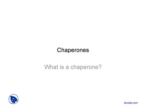 Chaperones Macromolecular Machines Lecture Slides Docsity
