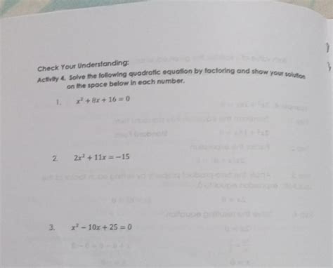 solved check your understanding activily 4 solve the following