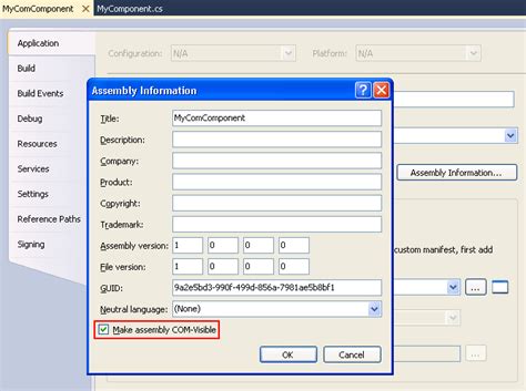 Antur Cynhyrfus Creating A Com Visible C Component