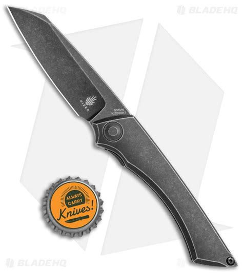 Kizer Mstealth Frame Lock Knife Titanium Black Blade Hq