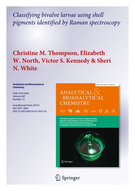 Pdf Classifying Bivalve Larvae Using Shell Pigments Identified By