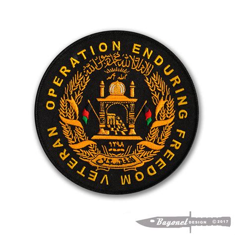Afghanistan Veteran Embroidered Patch Round 5 Merrowed Edge With Wax Backing Oef