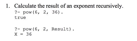 solved prolog recursion 1 calculate the result of an