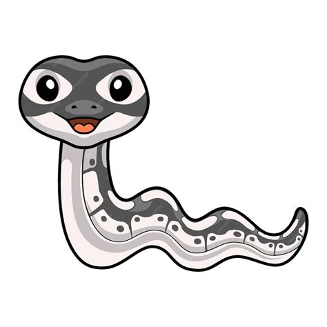 Premium Vector Cute Axanthic Ball Python Cartoon