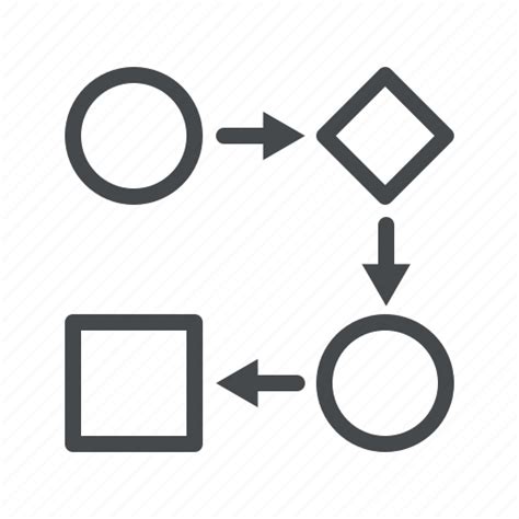 diagram flow methodology procedure process step workflow icon