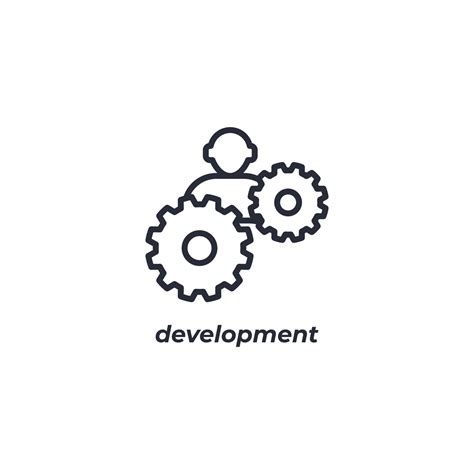 vector sign development symbol is isolated on a white background icon