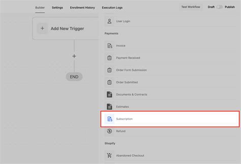Workflow Trigger Subscription Highlevel Support Portal