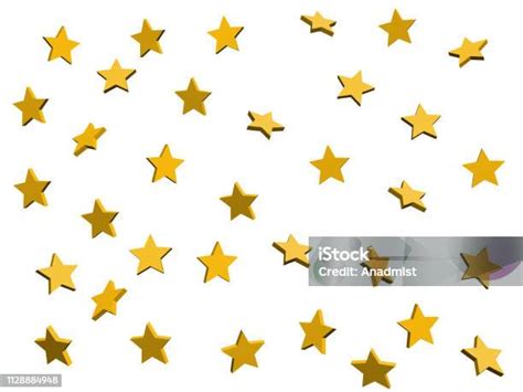격리에 노란 별을 가진 3d 배경입니다 골든 추상 장식입니다 유명 인사에 대한 스톡 벡터 아트 및 기타 이미지 유명 인사