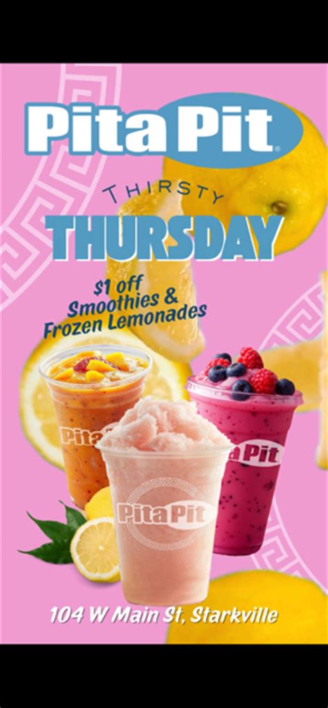 Pita Pit Thirsty Thursday At Pita Pit Local Deal Local Deals And