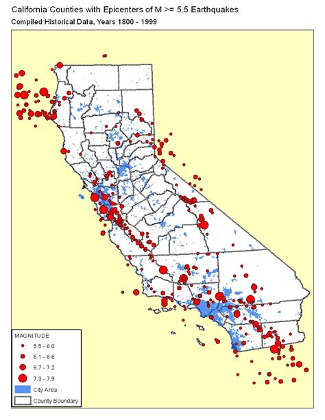 California Earthquake History Map Moderate 48 Quake Hits Near Santa