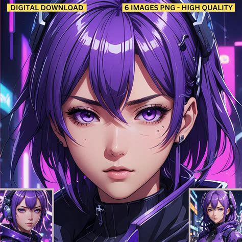 Purple Pfp Purple Anime Girl Pfp Dark Purple Pfp Purple Cyber Y2k Pfp Purple Anime Aesthetic