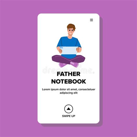 Father Notebook Vector Stock Illustration Illustration Of Indoors 258867049