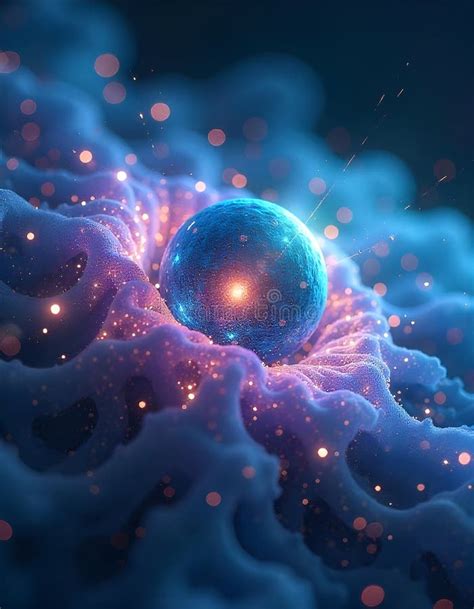 Futuristic Visualization Of Quantum Computing In Space Stock Image Image Of Ideal Elements