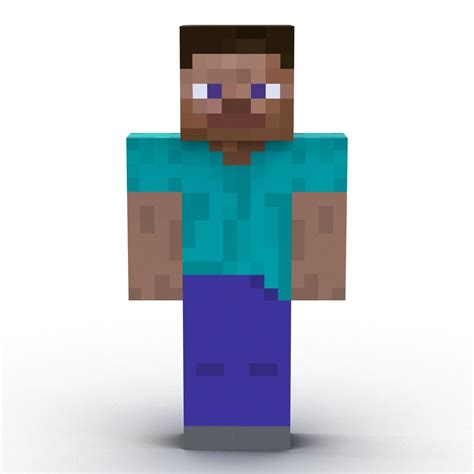 Steve Minecraft Modèle 3d 24 Gltf Max Usdz 3ds C4d Fbx Obj