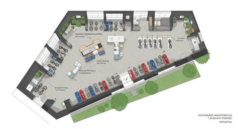 Diagram Of An Integrated Maintenance Facility Featuring An Organized