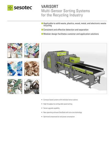 Pdf Varisort Multi Sensor Sorting Systems For The Recycling Filethe Multi Sensor Sorting