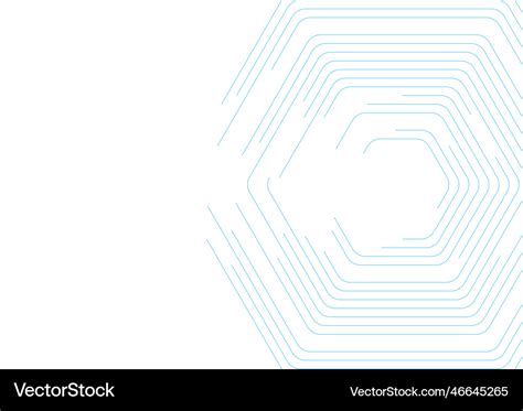 Blue Hexagonal Lines Abstract Futuristic Tech Vector Image