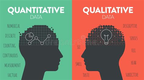 The Difference Of Quantitative Data And Qualitative Data Icon