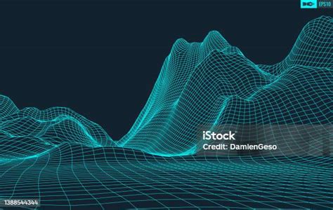 3d 와이어프레임 지형 광각 Eps10 벡터 3차원 형태에 대한 스톡 벡터 아트 및 기타 이미지 3차원 형태 각도 검색 Istock