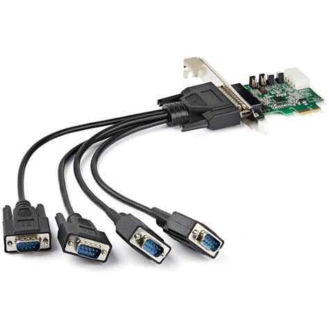Startech Com 4 Port Pci Express Rs232 Serial Adapter Cardpcie To Serial Db9 Rs 232 Controller