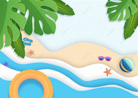 여름 해변 햇빛 식물 종이 잘라 배경 여름 바닷가 햇빛 배경 일러스트 및 사진 무료 다운로드 Pngtree 夏のビーチ 熱帯植物 夏