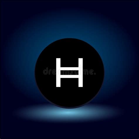 Vector Flat Hedera Hbar Token Symbol On Blue Background Editorial