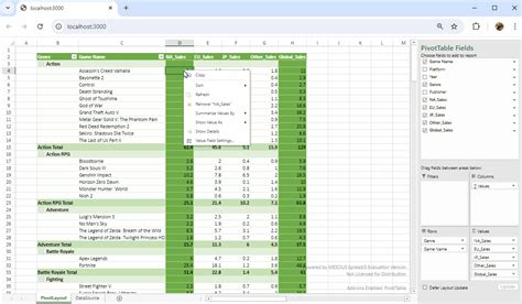 How To Add A React Pivot Table To Your Web Application Spreadjs