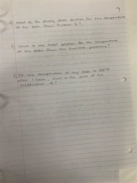 Solved 3 What Is The Steady State Solution For The Chegg Com