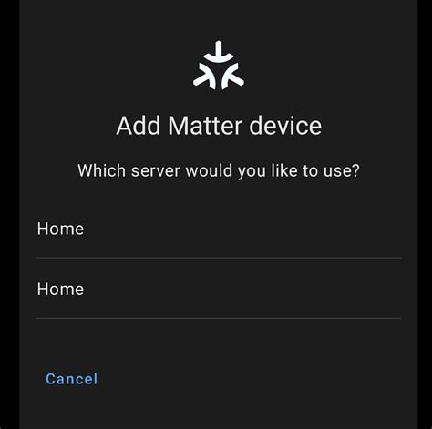 Two Homes In Matter Setup Screen Configuration Home Assistant Community