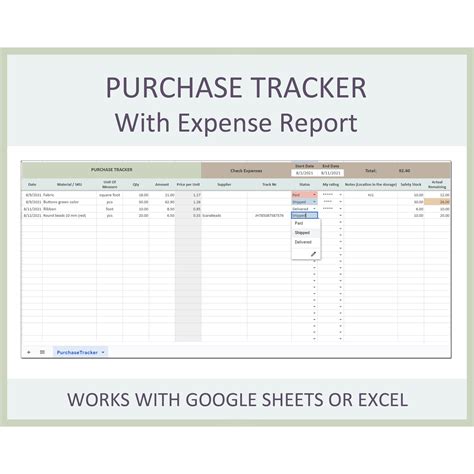 Purchase Order Tracker Purchases Tracker Purchase Order Tracking