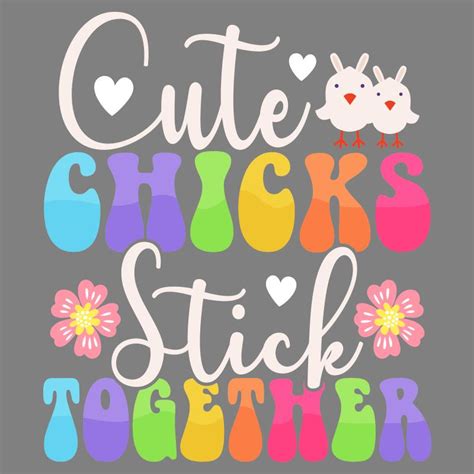 Cute Chicks Stick Together Dtf Heat Transfer Playful Easter Design