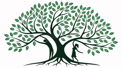 Tree With Exposed Roots And Trunk Nature S Strength Foundation Vector Design Generative Ai