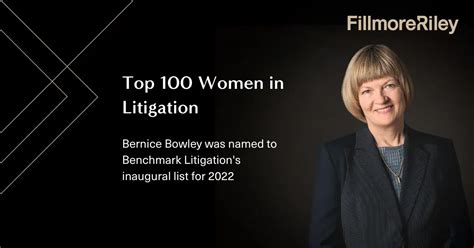 Benchmark Litigation Recognizes Bernice Bowley As One Of The Top 100