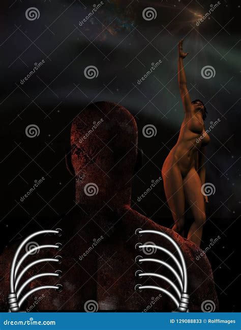 Future Humanity Stock Illustration Illustration Of Cords 129088833